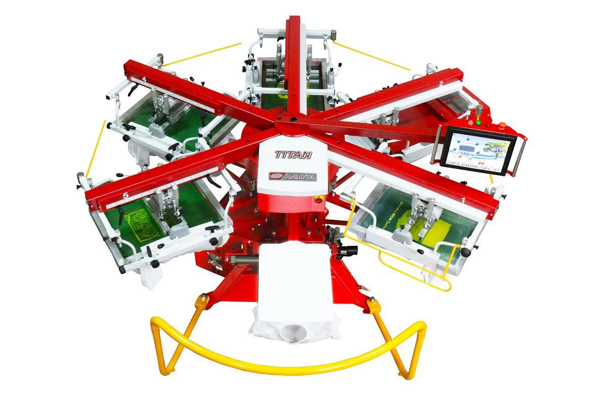 Anatol Titan S Automatic Screen Printing Press – 15" × 16" Max Print Area